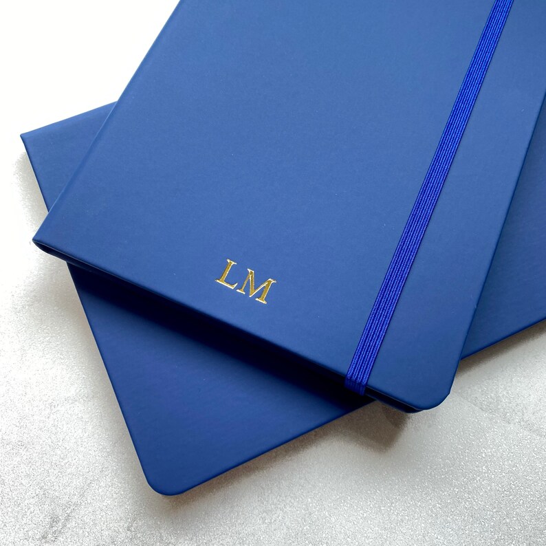 Personalised Notebook A5 or A6 Lined Navy Blue Journal. - Etsy