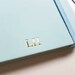 Personalised Notebook Light Blue A5 Lined Luxury Journal With Foil ...