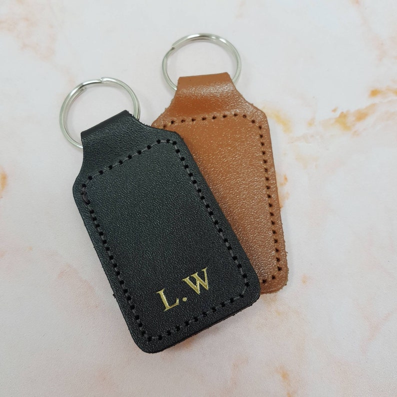 Personalised Keyring Genuine Leather Key Fob. Custom Key | Etsy