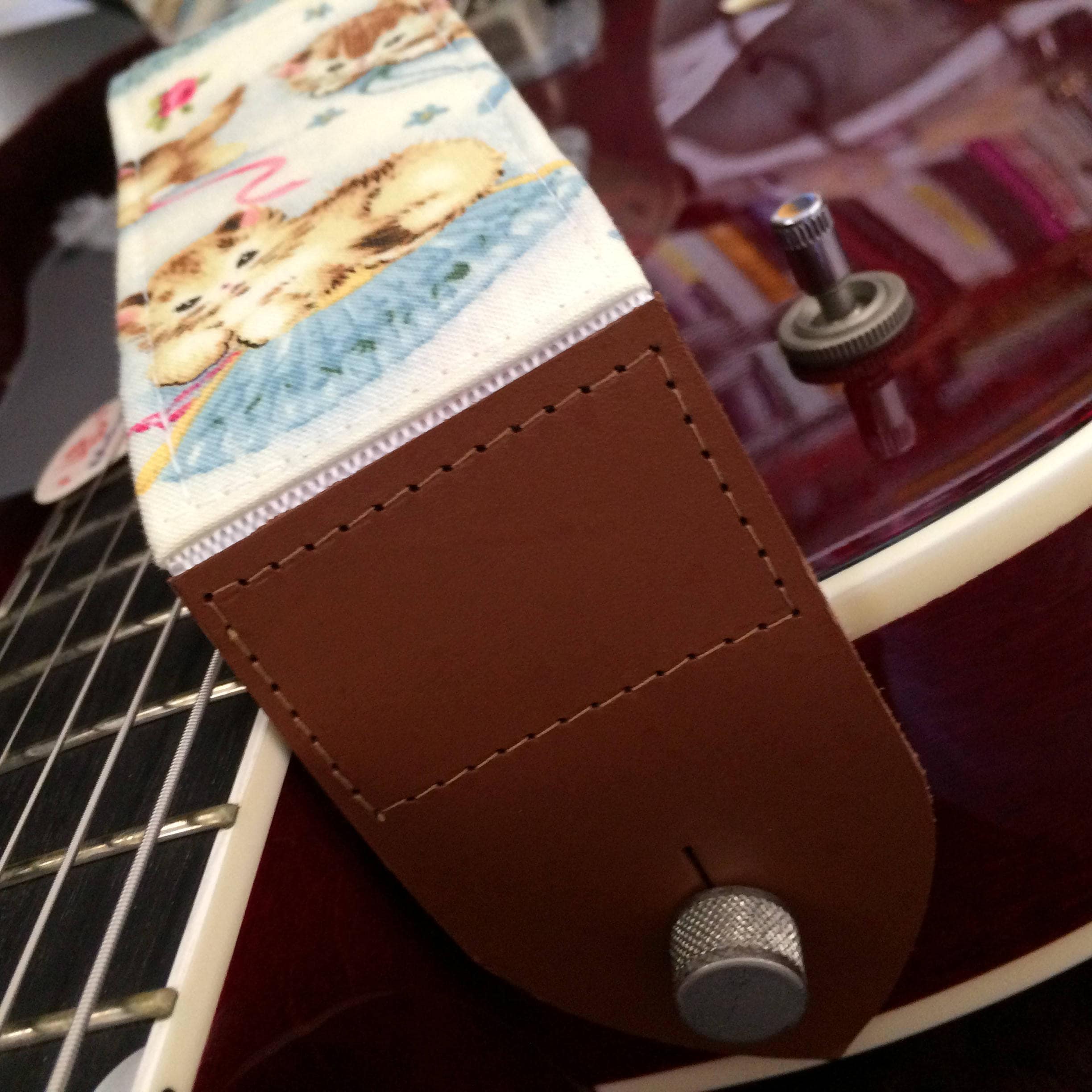 Kitten Guitar Strap // Adorable Pastel Retro Nostalgia Music | Etsy