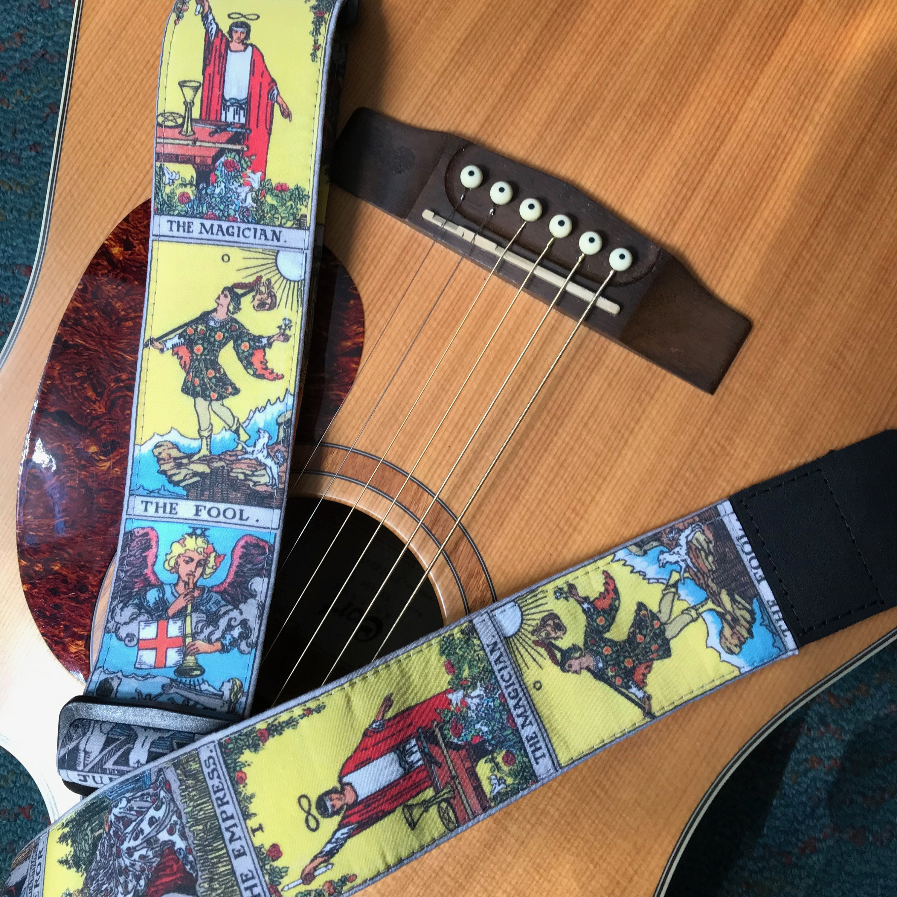 Tarot Card Guitar Strap: Rider Waite Major Arcana - Etsy