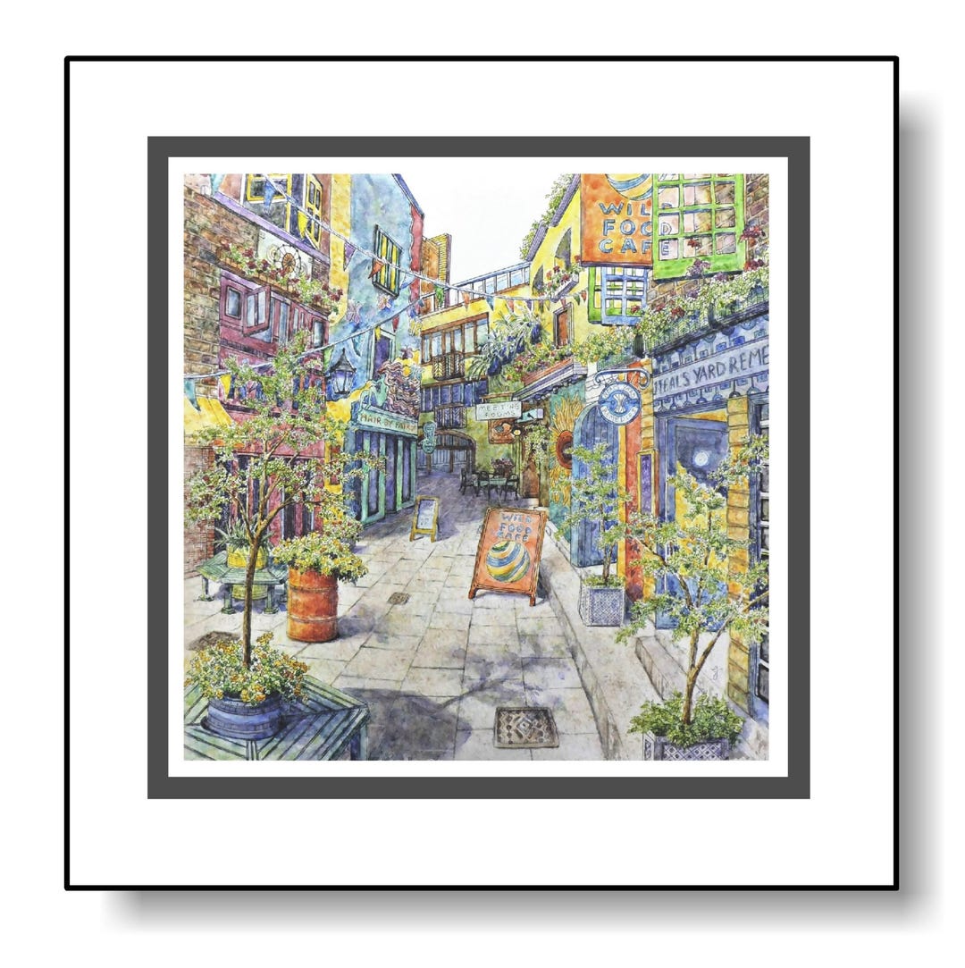 London's Covent Garden District Matted Art Print - Etsy