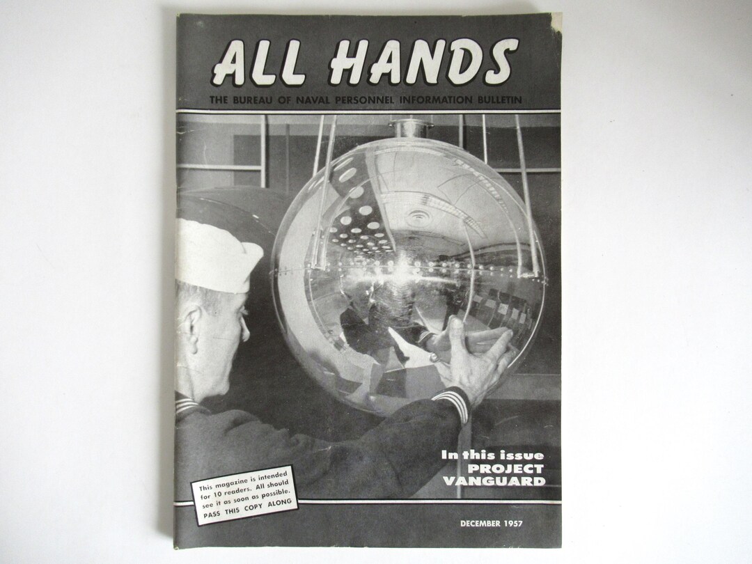 All Hands December 1957, Project Vanguard, US Navy, Space Satellites ...