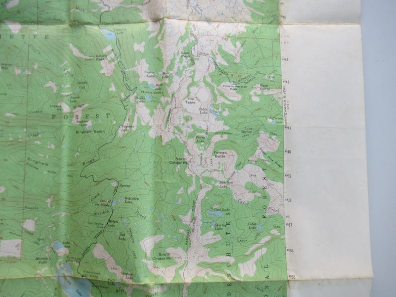 1961 Mt. Jefferson Oregon Map, United States Department of the Interior ...