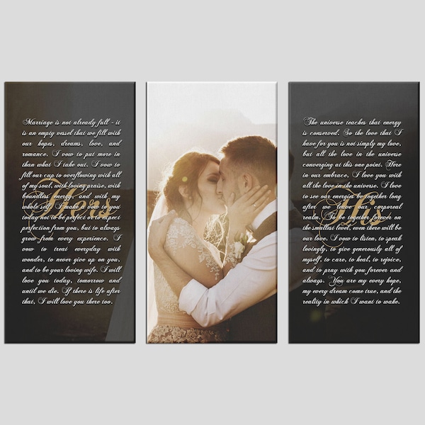 Wedding Vow Canvas - Etsy