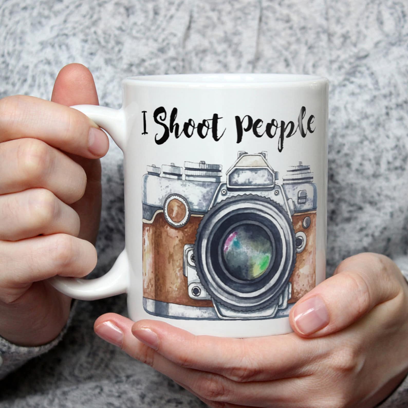 I Shoot People Photographer Mug - Funny Ceramic Camera Coffee Mug for ...