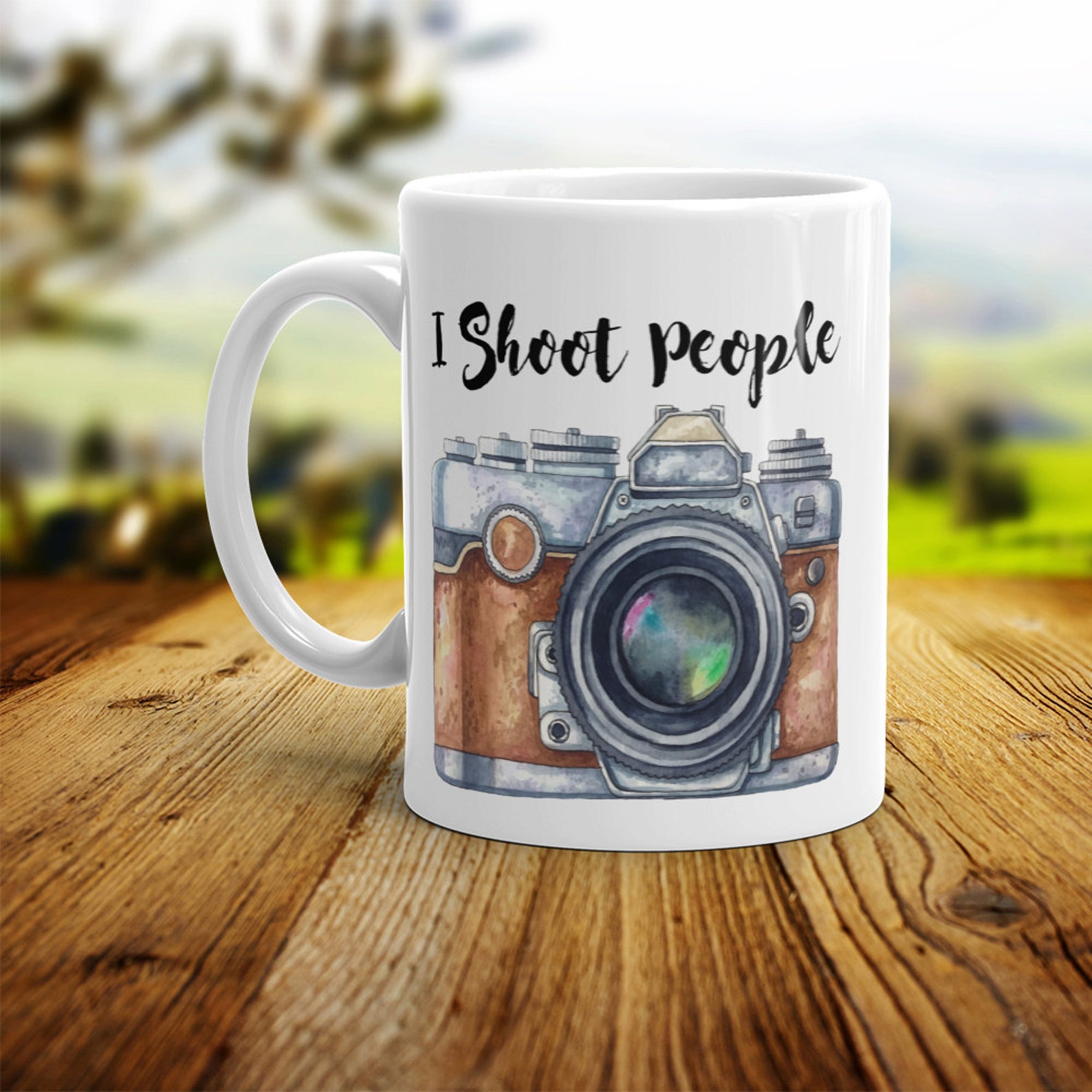 I Shoot People Photographer Mug - Funny Ceramic Camera Coffee Mug for ...