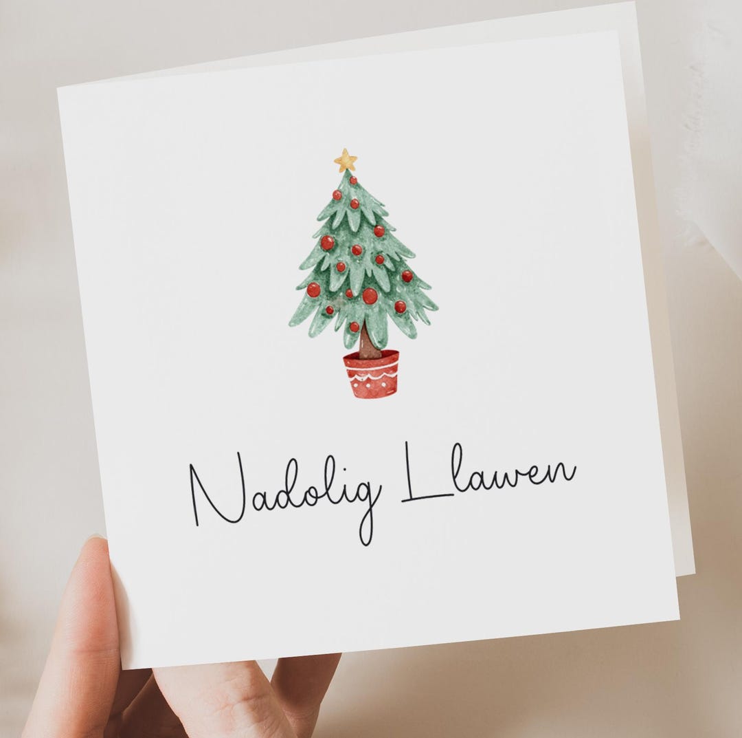 Welsh Christmas Card - Nadolig Llawen - Merry Christmas - Christmas ...
