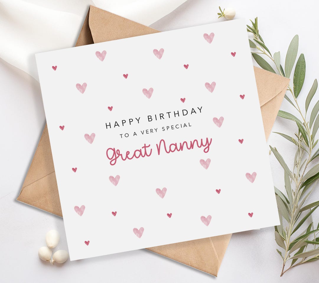 Great Nanny Birthday Card - Happy Birthday to a Very Special Great ...