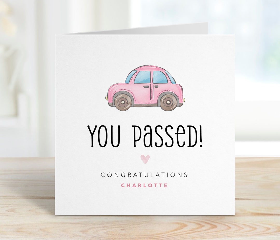Driving Test Pass Card - You Passed! - New Driver - Learner Driver ...