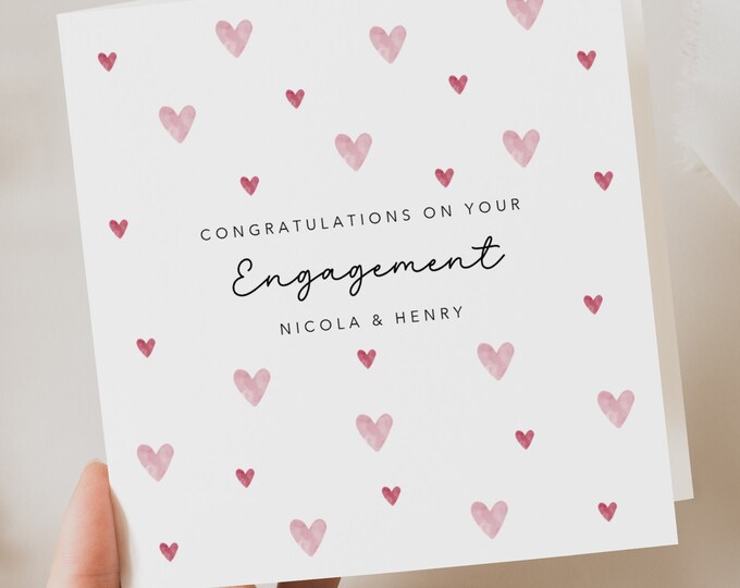 Personalised Engagement Card, Congratulations on Your Engagement ...