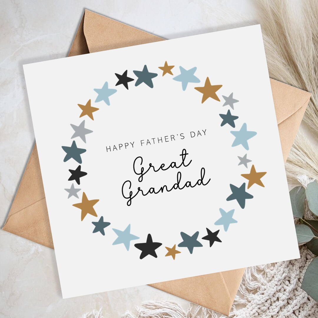 Father's Day Card for Dad - Happy Father's Day Great Grandad - Grandpa ...
