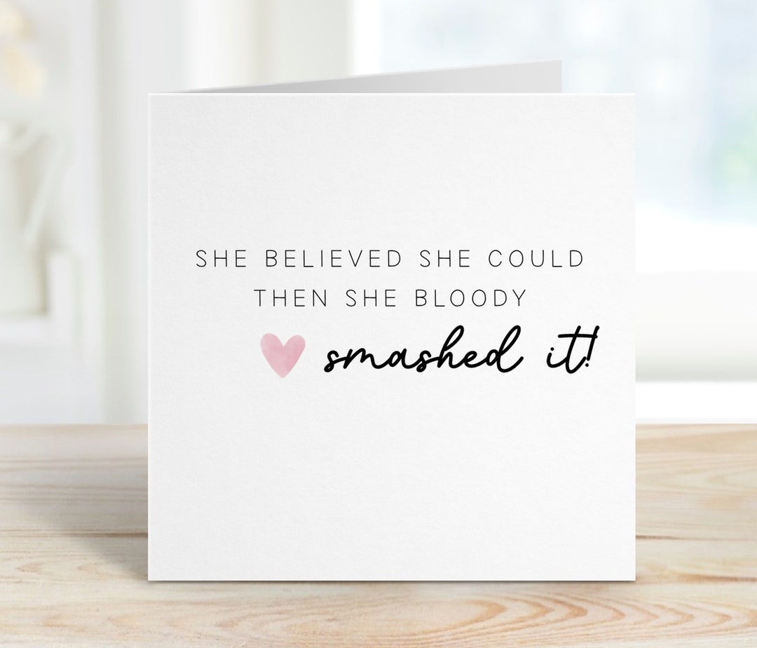 Smashed It Card - Well Done Congratulations Exam Results Graduation ...