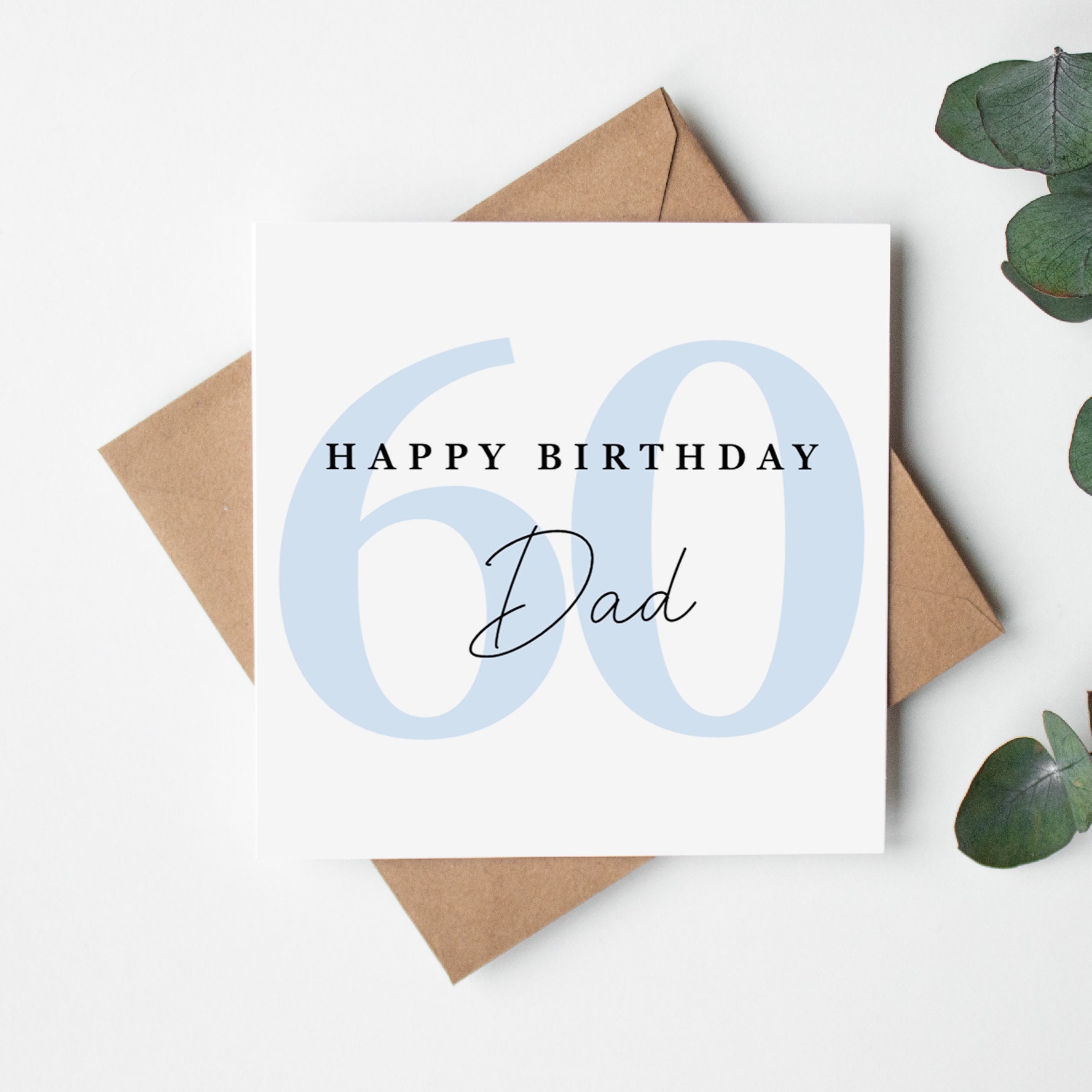 Dad 60th Birthday Card Sixty Birthday Card Simple Design - Etsy UK