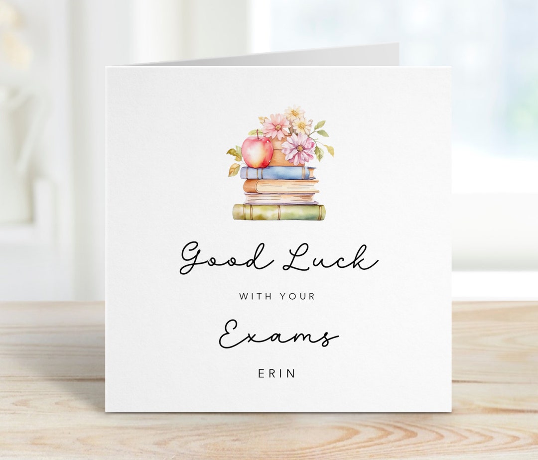 Good Luck Card Good Luck With Your Exams GCSE A-level Degree University ...