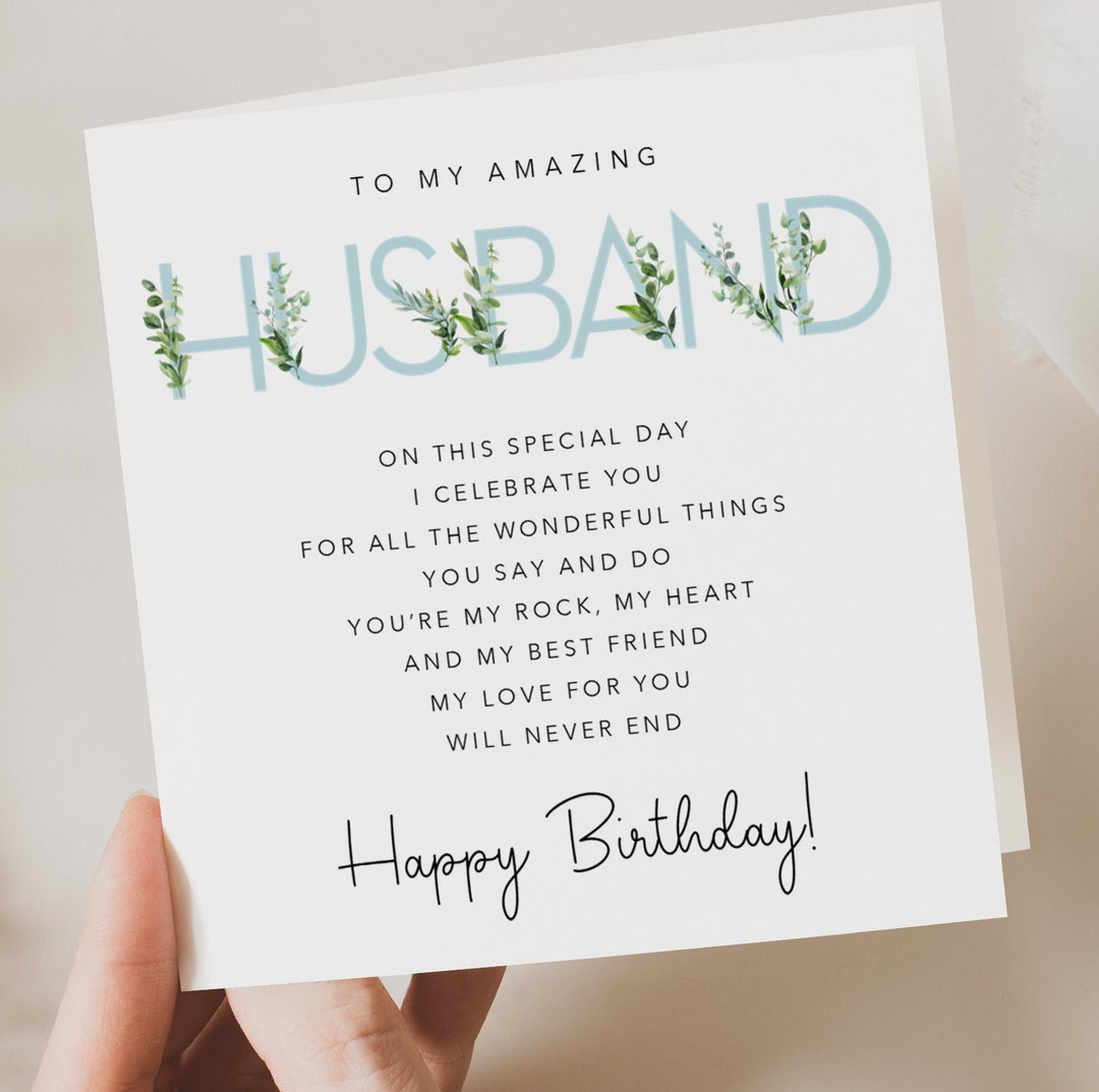 Birthday Wishing Card For Husband