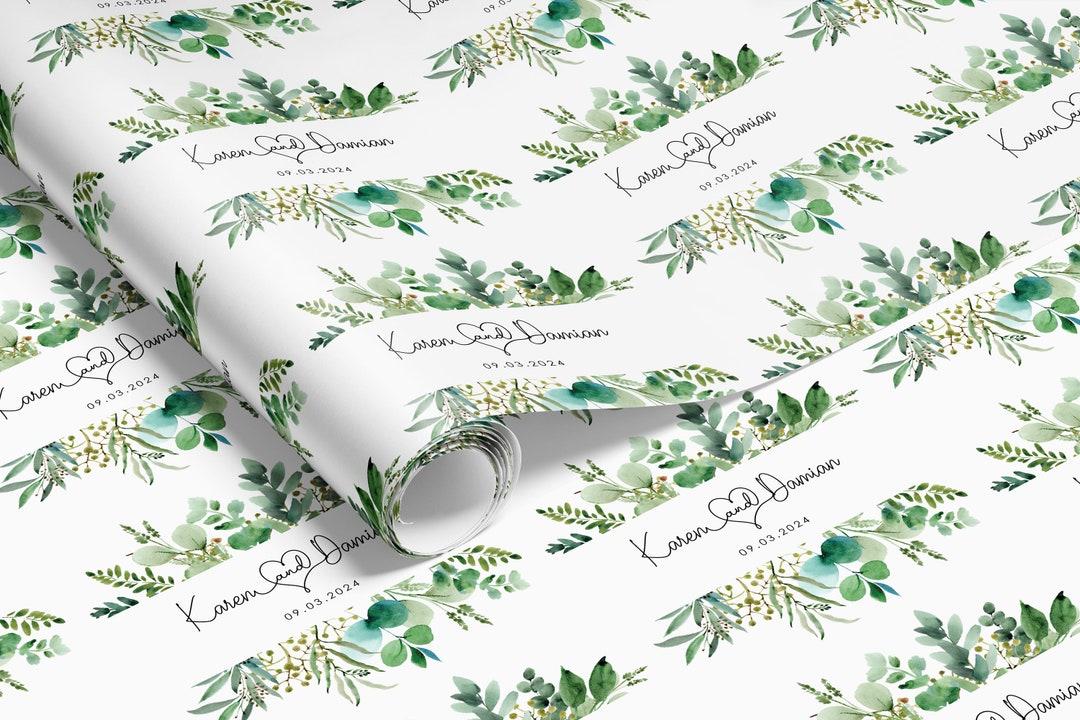 Personalised Wedding Wrapping Paper - Personalised Gift Wrap - Wedding ...