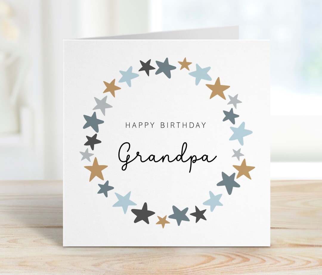 Birthday Card for Grandpa Happy Birthday Grandad Grandpa Great Grandad ...