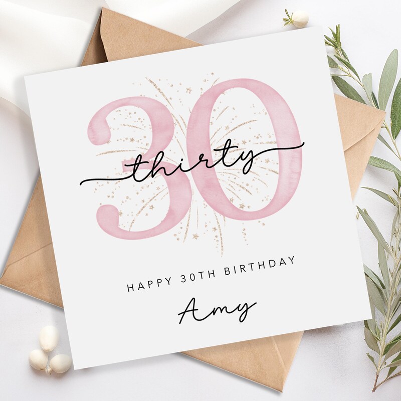 30th Girl Birthday Cards - Etsy UK