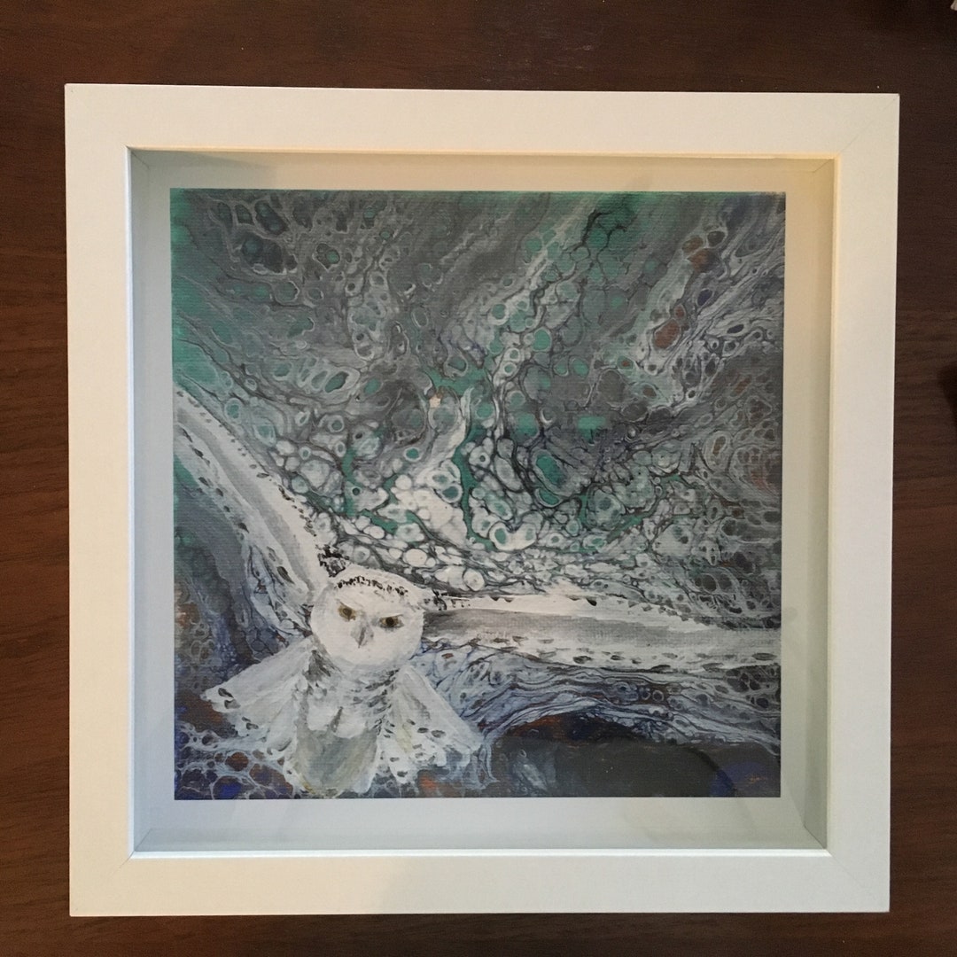 Owl Print, "snowy Owl in Flight", Wall Art, Giclee Print, Abstract ...
