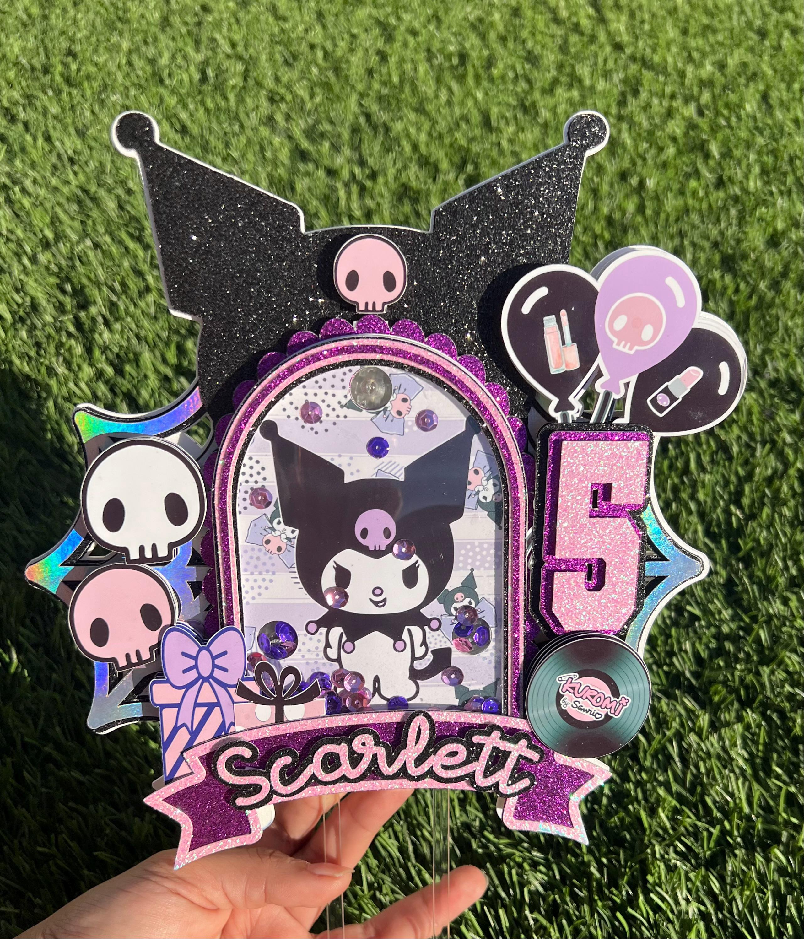 Kuromi Cake Topper Kuromi Shaker With Lights Topper Kuromi Party Kuromi ...