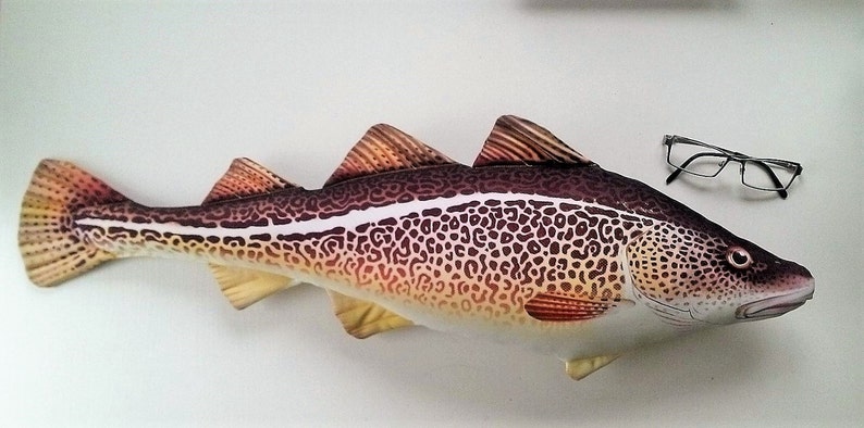 Fish Pillow ATLANTIC COD (gadus Morhua) Neck Pillow Animal Pillow Relax ...