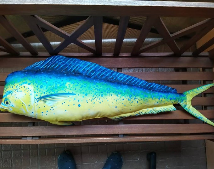 Fish Pillow the MAHI MAHI coryphaena Hippurus Neck Pillow Animal Pillow ...