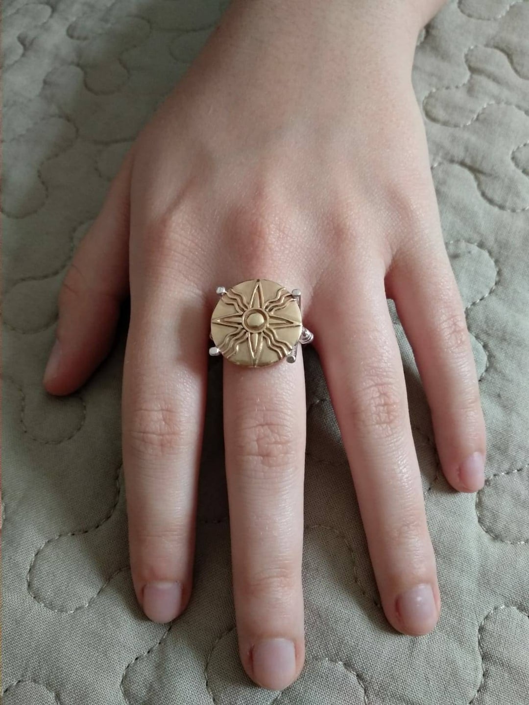 Ancient Ring Shamash Ring Anunnaki Mesopotamia Sun Disk Sumerian Silver ...