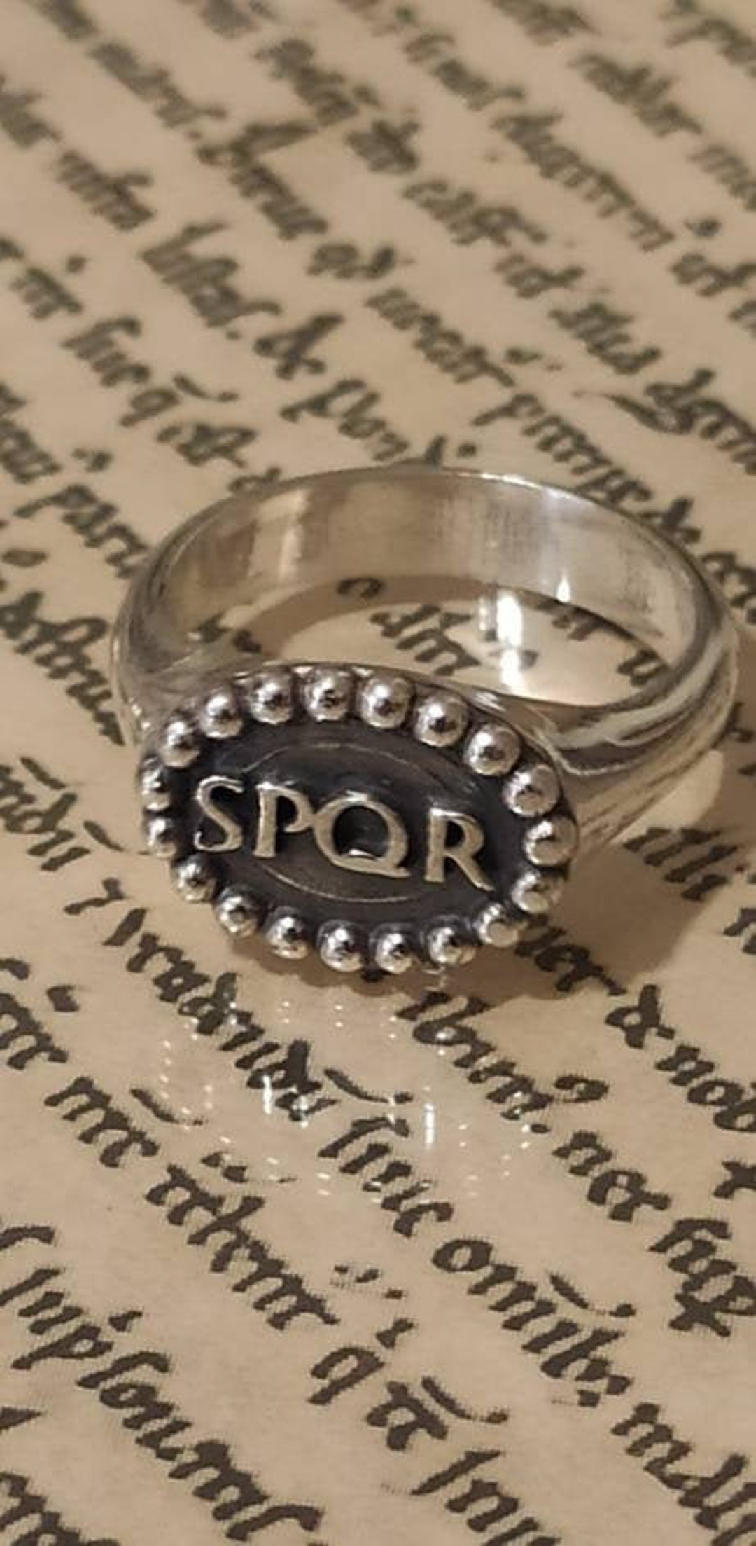 Roman SPQR Ring Replica. 925 Sterling Silver. - Etsy