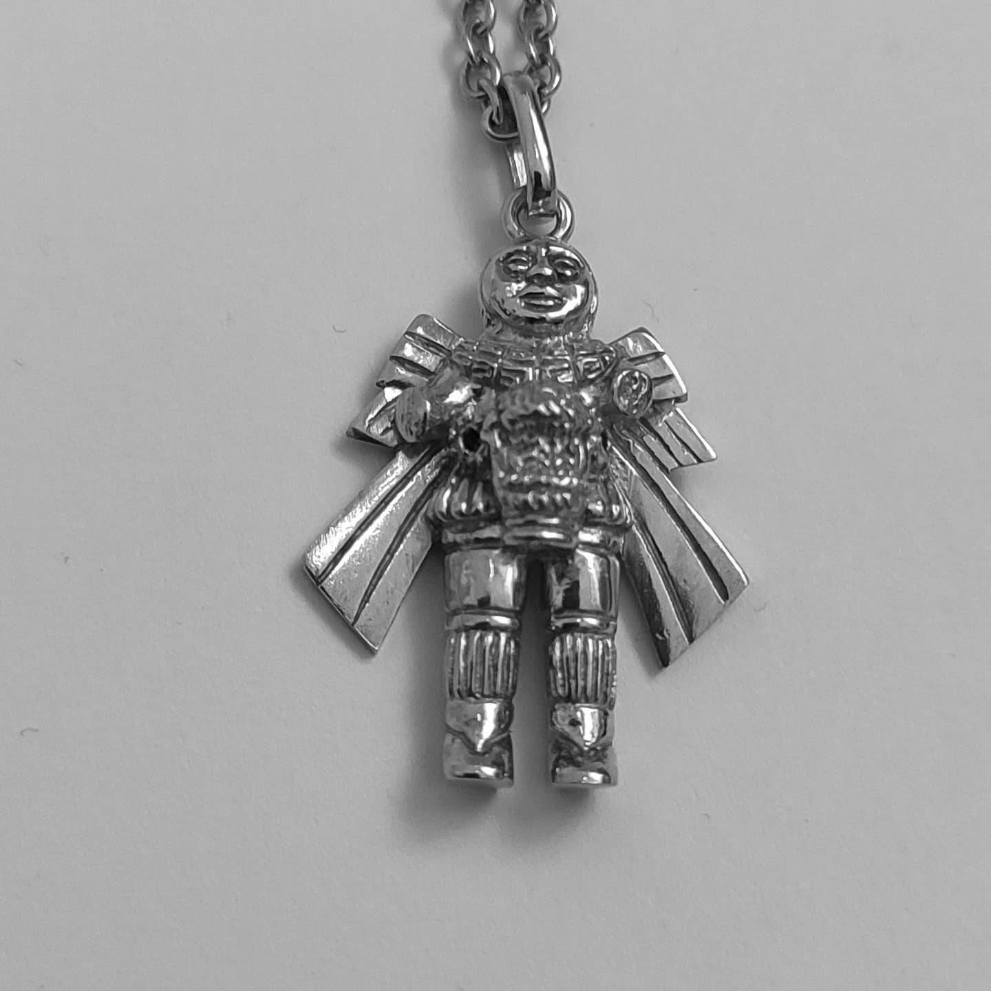 Rocketman Ancient Warrior Ancestral Pendant Natural Brass and Rhodium ...