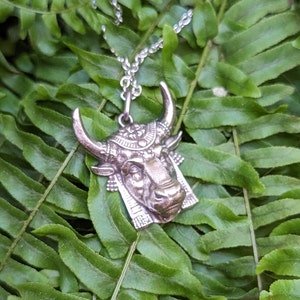 Gugalanna Sumerian Bull God Ancestral Silver Plated Pendant ...