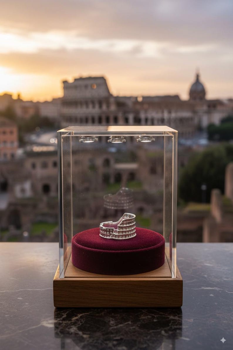 Coliseum Ring 925 Sterling Silver Rome Colosseum - Etsy