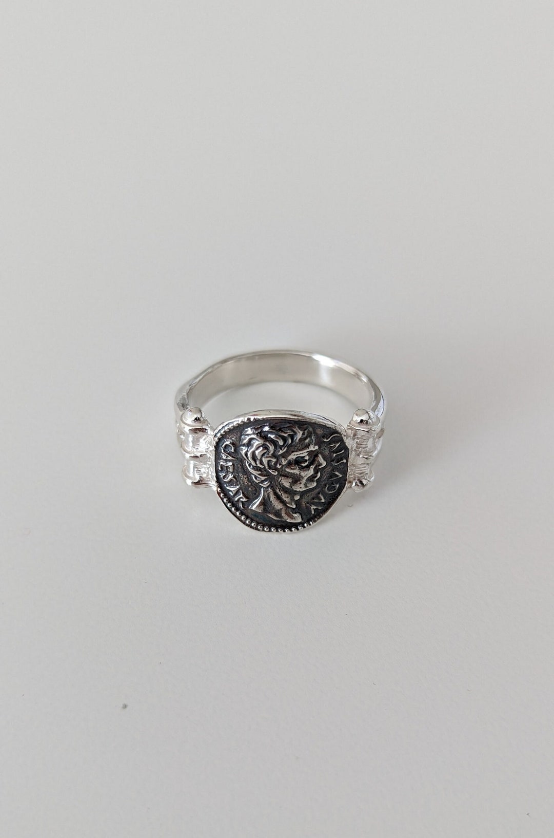 XXL Ring Replica Roman Silver Coin Caesar Augustus XXL - Etsy