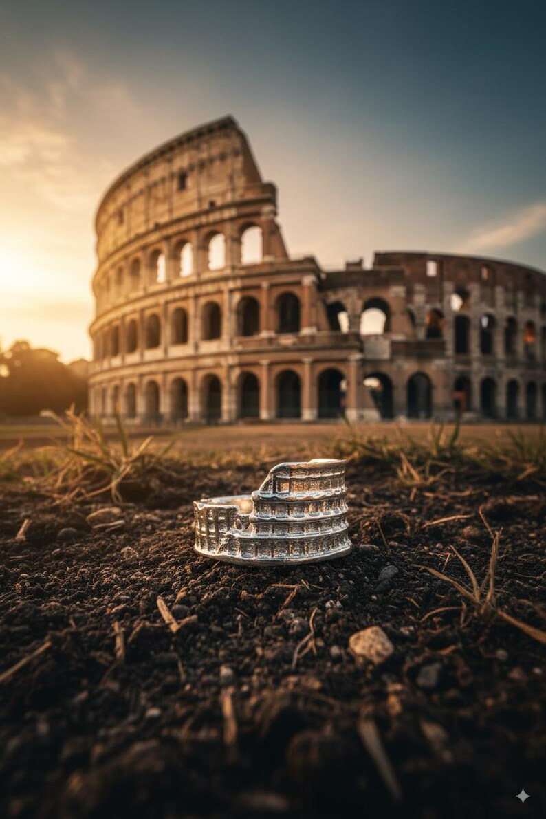 Coliseum Ring 925 Sterling Silver Rome Colosseum - Etsy
