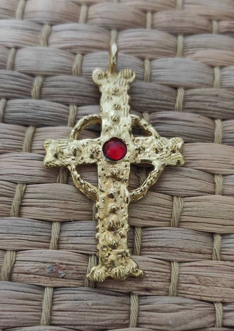 Medieval Cross Design Old Natural Brass - Etsy