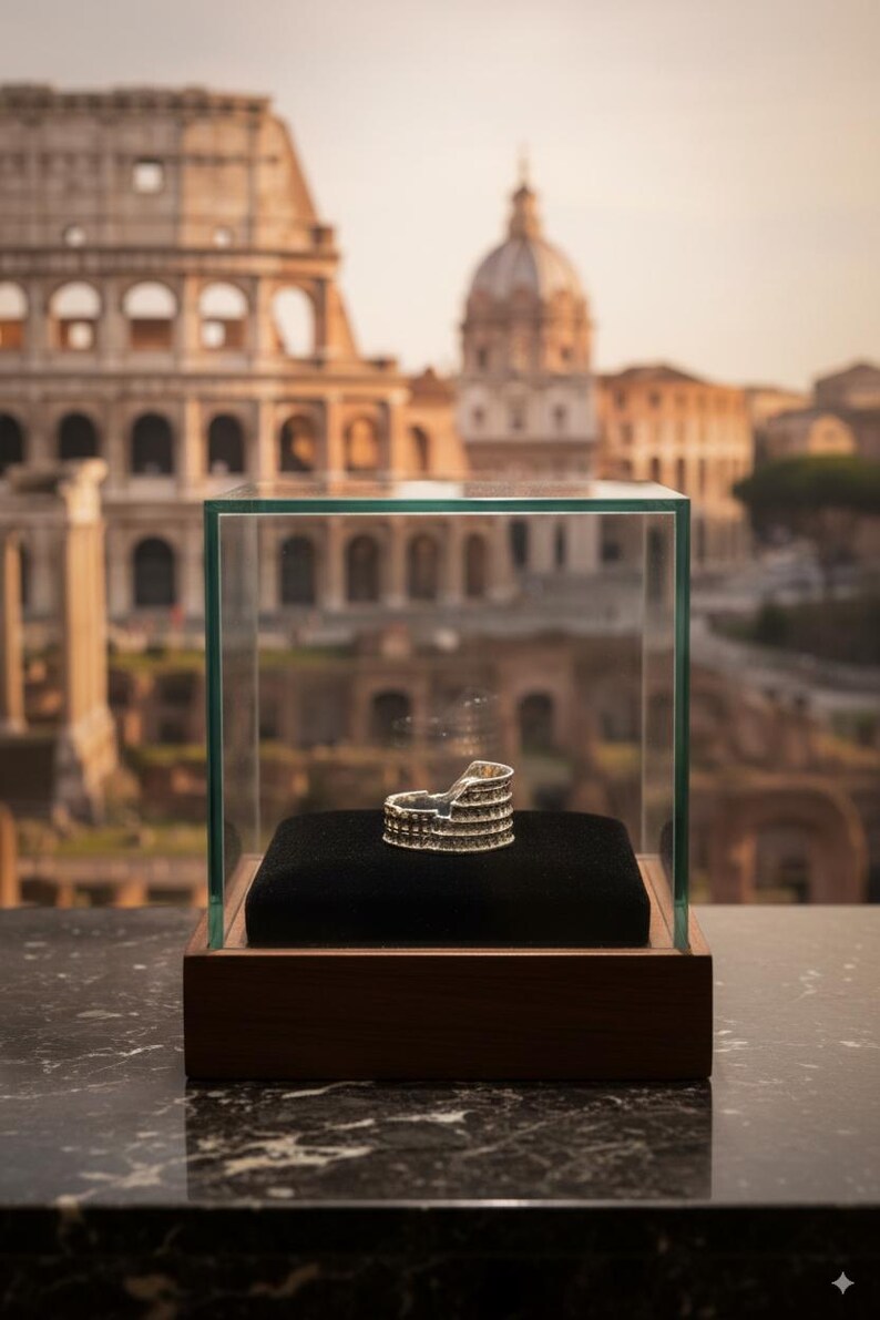 Coliseum Ring 925 Sterling Silver Rome Colosseum - Etsy