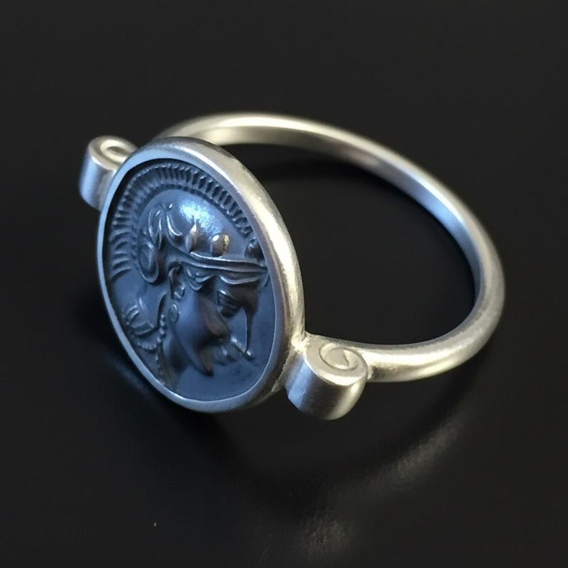 Greek Solitaire Ring - Etsy UK
