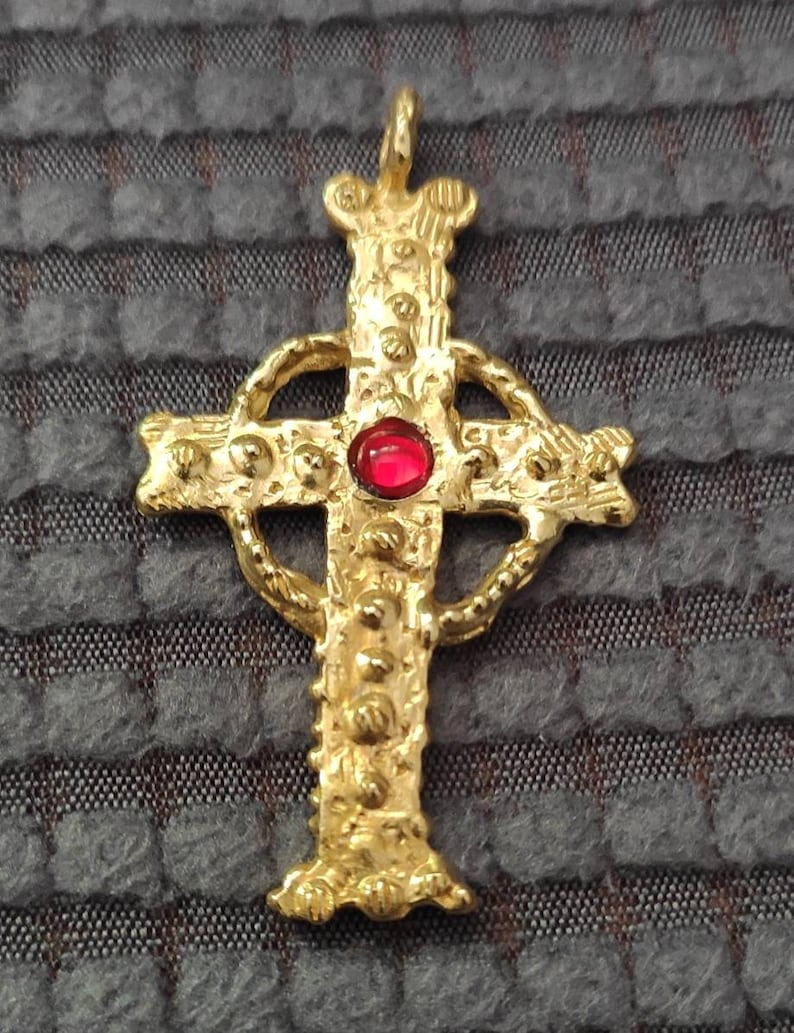 Medieval Cross Design Old Natural Brass - Etsy