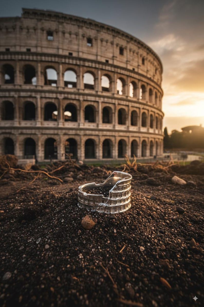 Coliseum Ring 925 Sterling Silver Rome Colosseum - Etsy