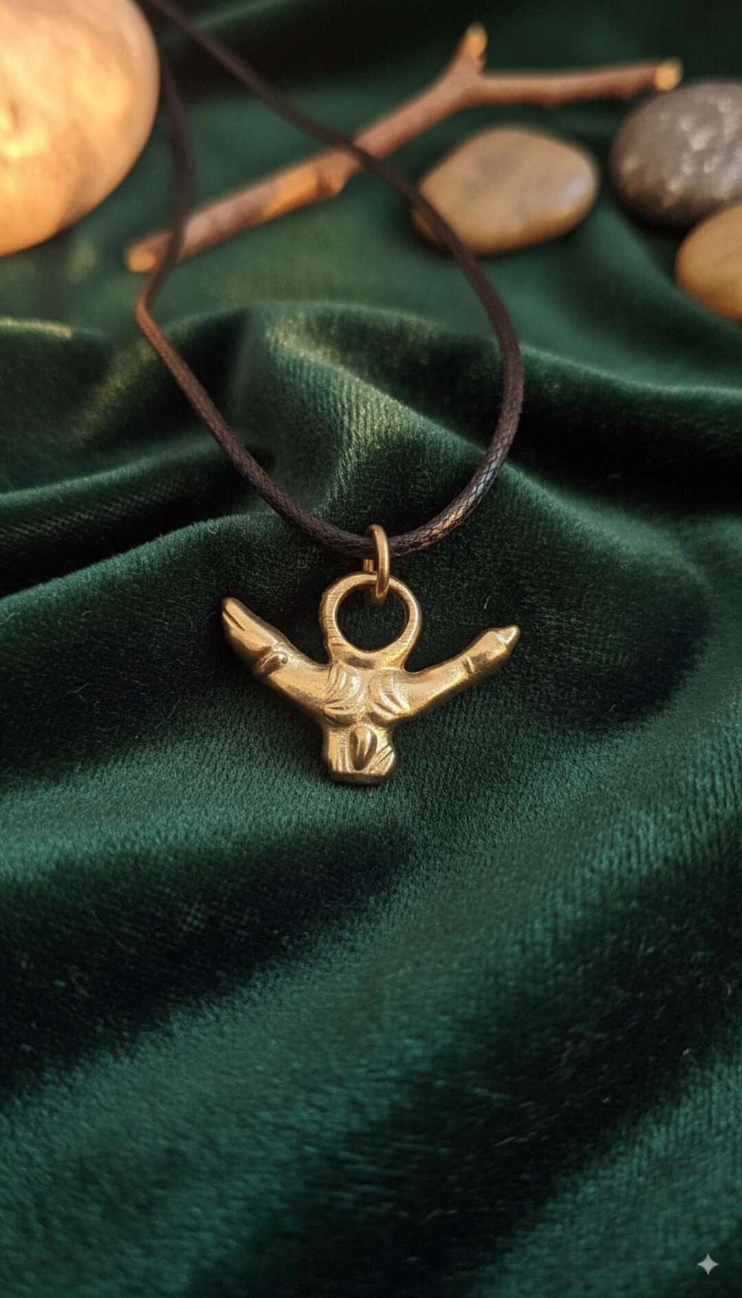 Fascinus Replica Natural Brass Pendant Amulet Protective Roman Phallus ...