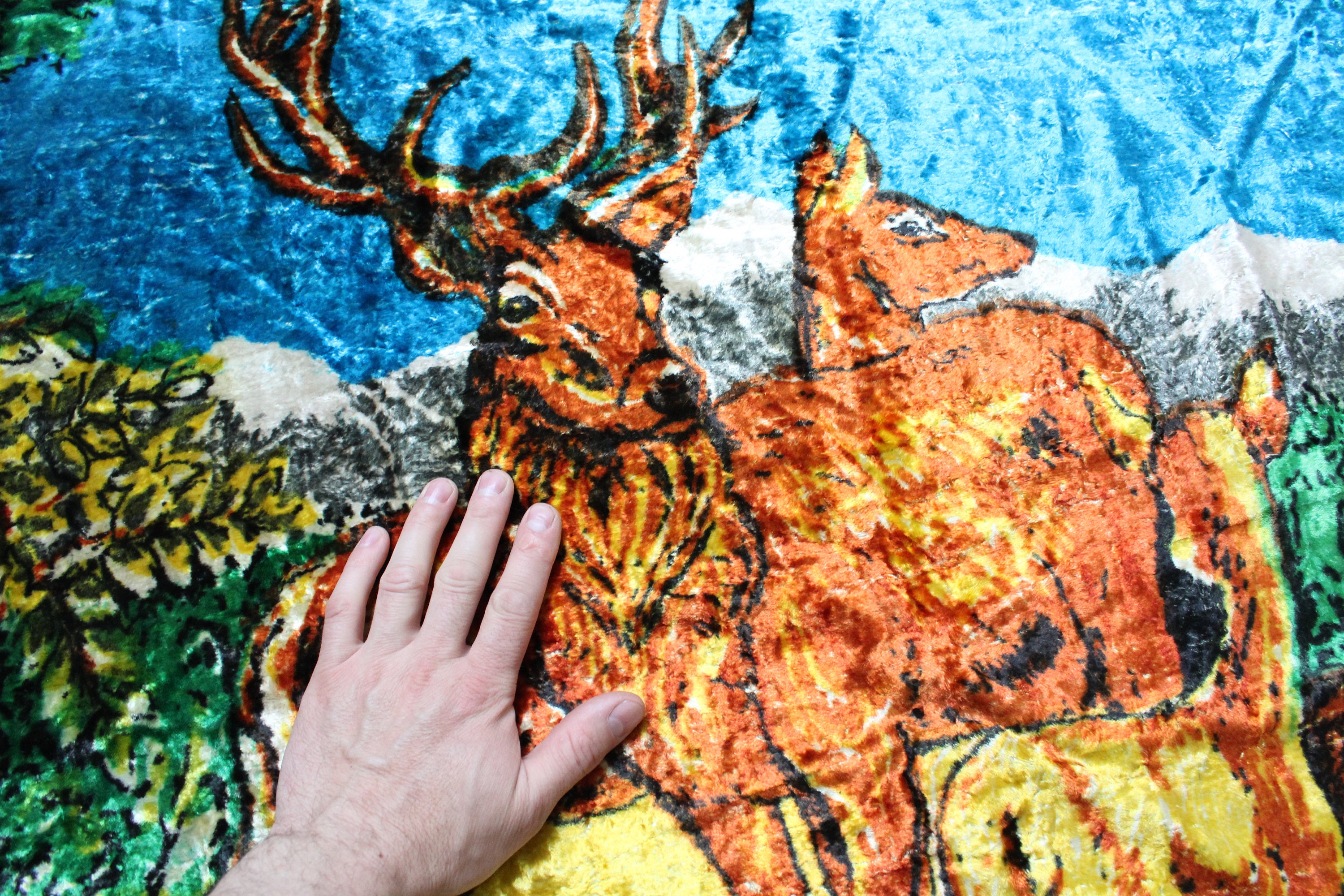 Soviet Vintage Plush Carpet.russian Style Vintage Coton Velvet Textile ...