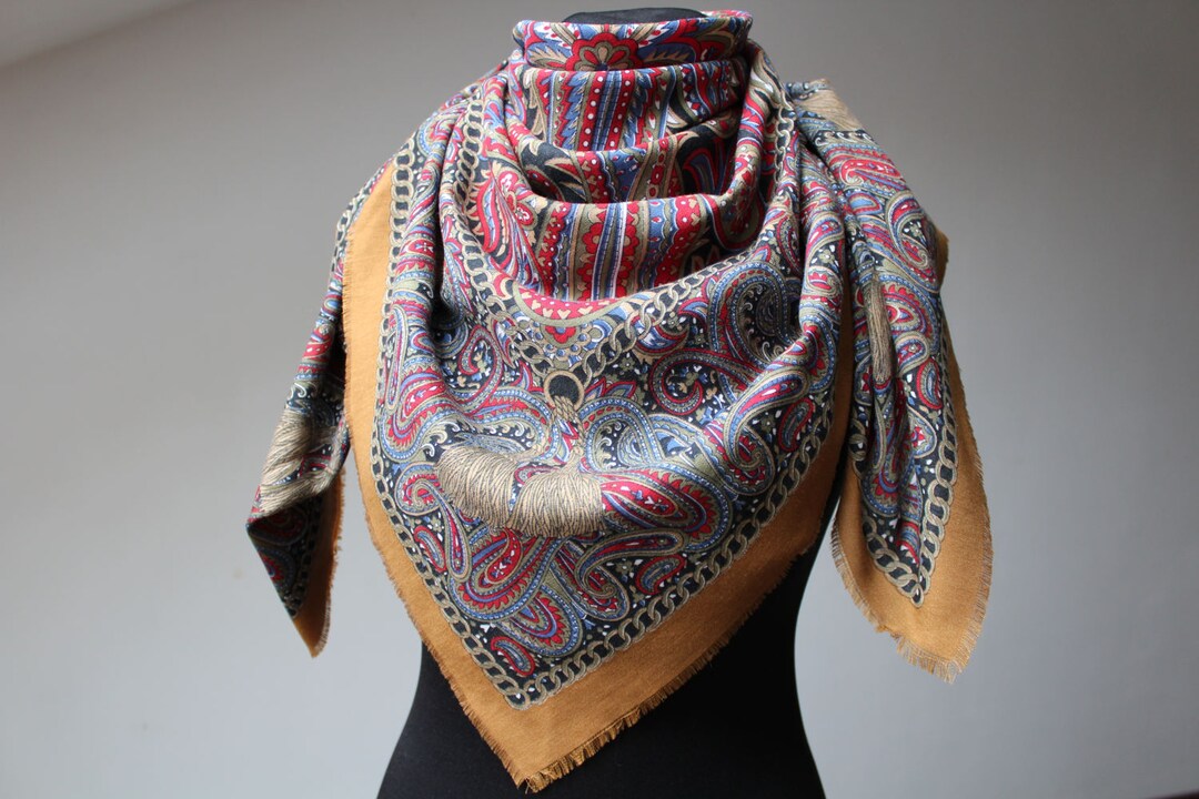 Châle vintage. Châle floral.châle décharpe vintage. Cadeaux - Etsy France