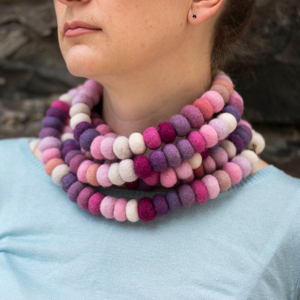 Felted Necklace Etsy