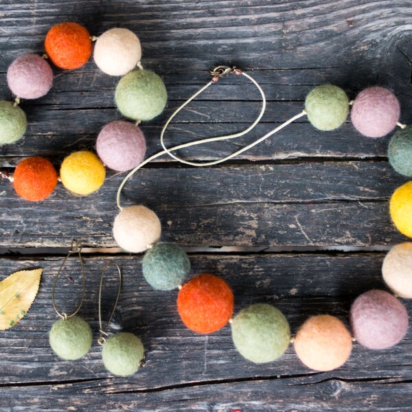 Wool Necklace - Etsy