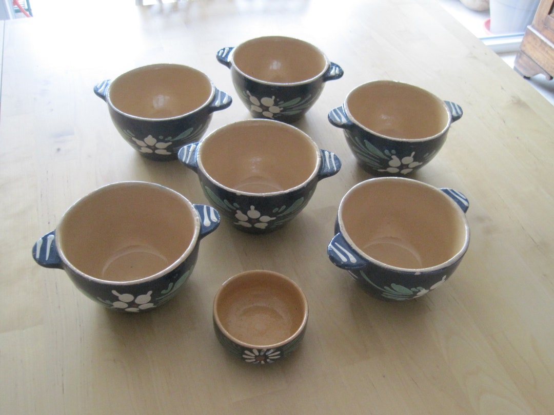 6 Ear Bowls in Ancient Savoy Terracotta and 1 Mini Vintage - Etsy