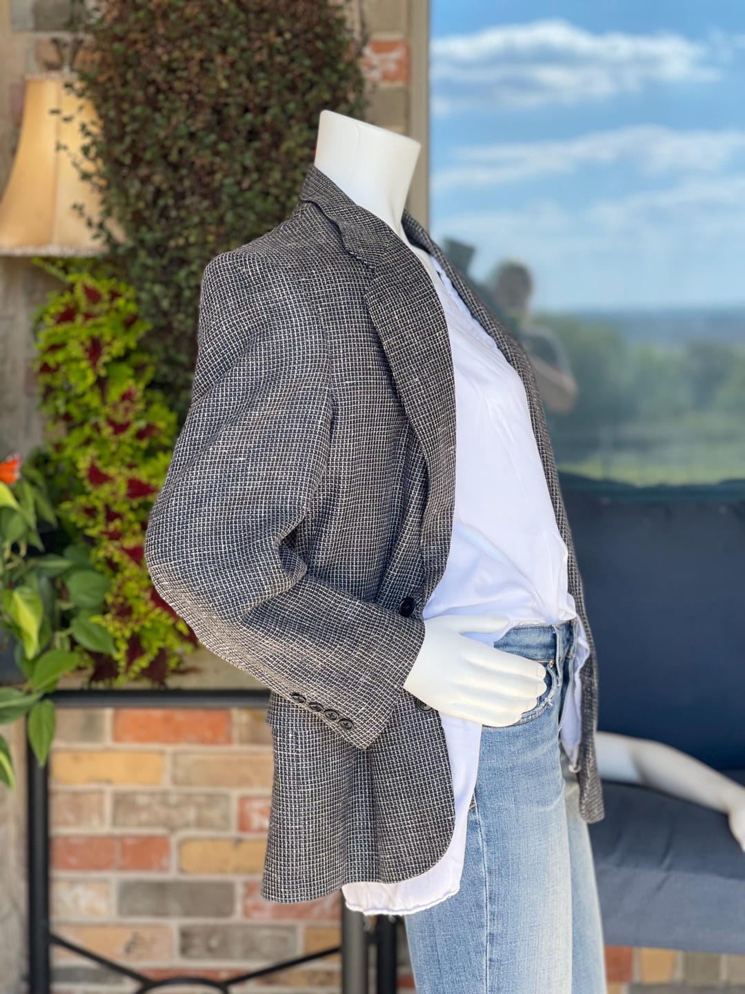 Vintage Christian Dior Blazer, Designer Silk Sport Coat, High End ...