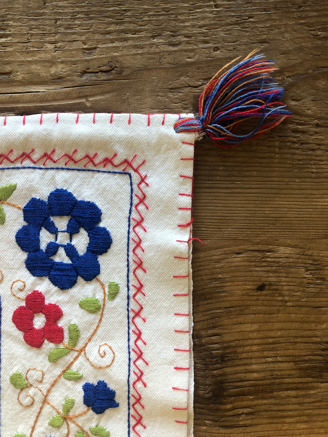 Antique Embroidered Flower Sack Pillowcase Vintage | Etsy