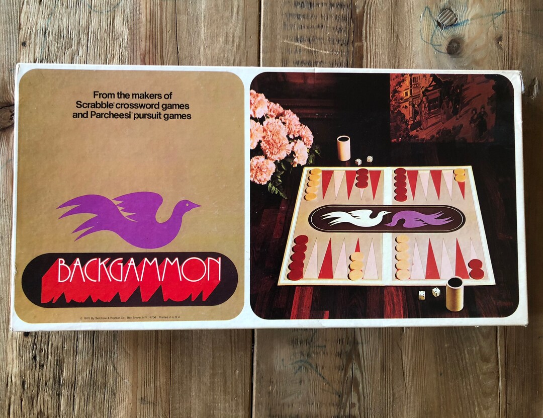 Vintage 1975 Backgammon Board Game 70s Board Game Mid - Etsy