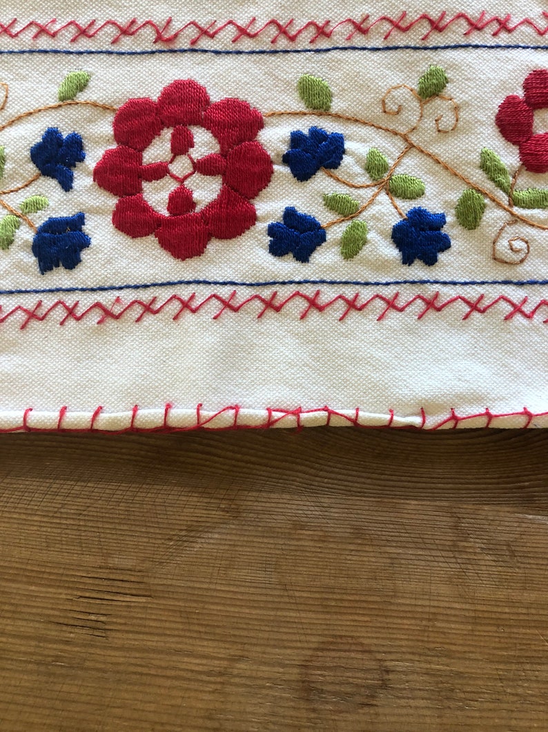 Antique Embroidered Flower Sack Pillowcase Vintage | Etsy