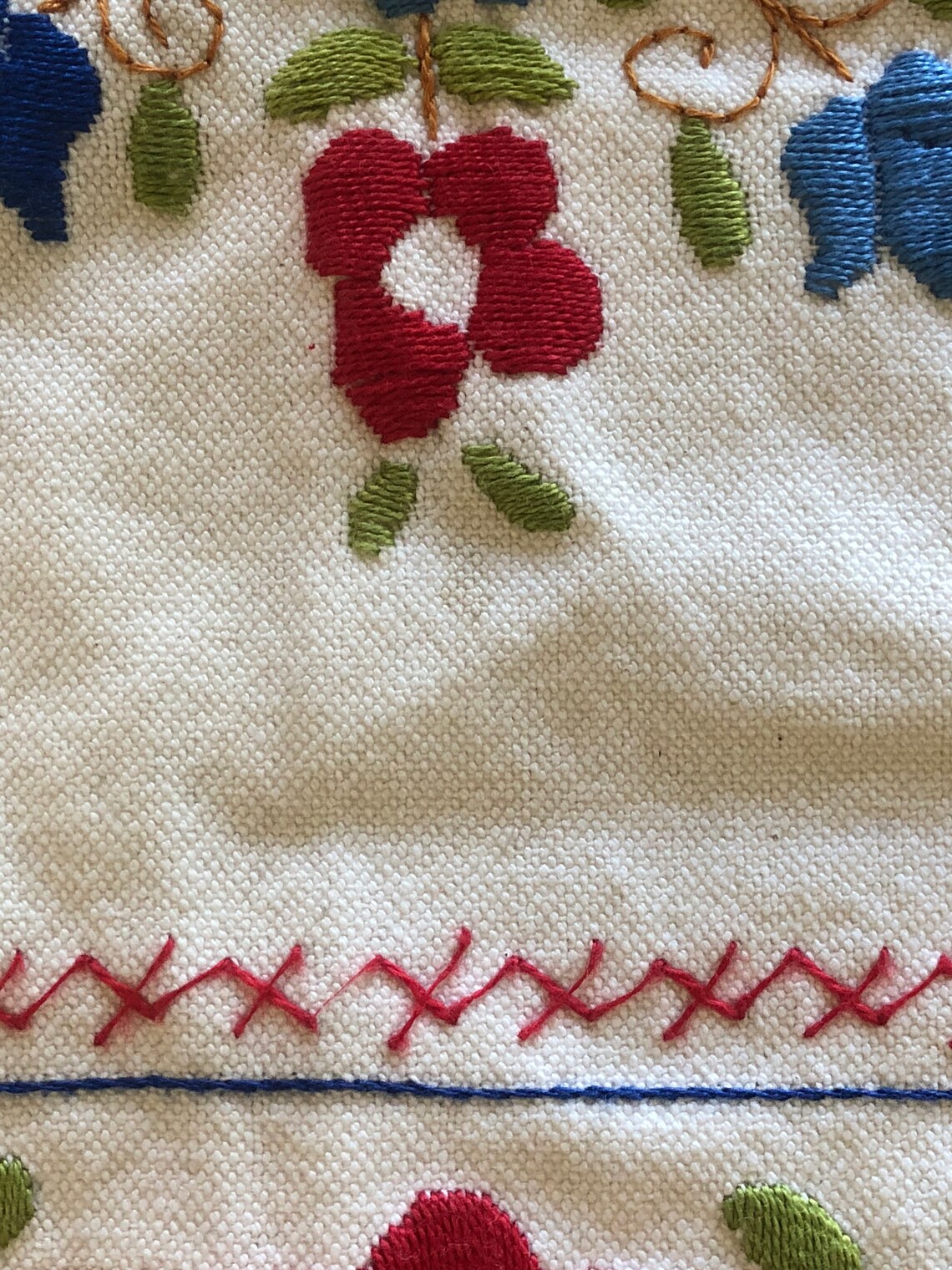 Antique Embroidered Flower Sack Pillowcase Vintage - Etsy
